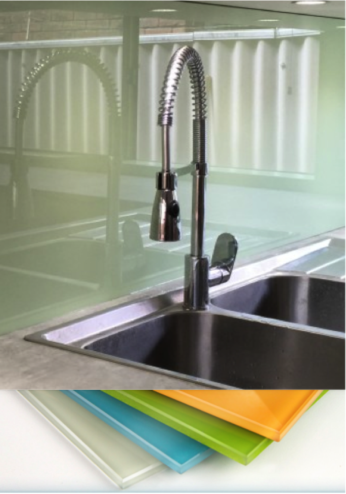 Sticla colorata, vopsita, securizata, slefuita, 6 mm, fara model, 60 cm ...