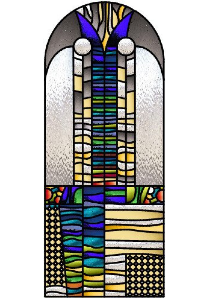 vitraliu in stil modern culori vii