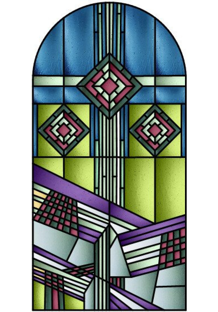 vitraliu in stil modern culori vii