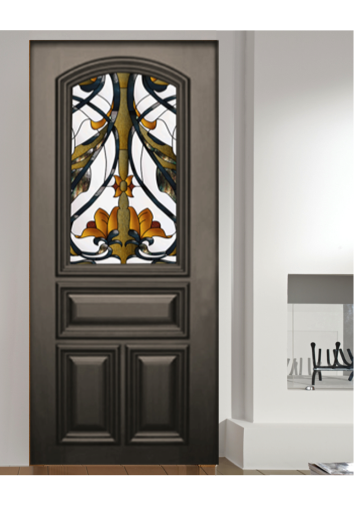 Geam decorativ pentru usa interioara,vitraliu, model SIMPHONY