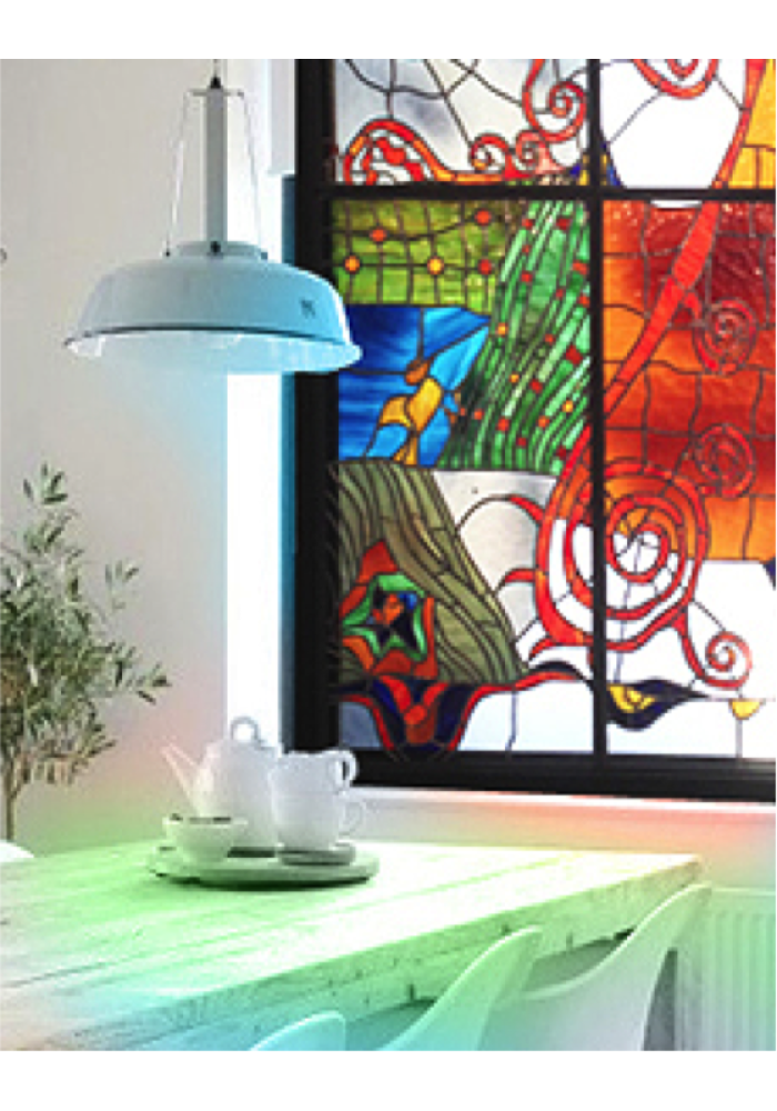 Vitraliu rustic, model geam termopan Spiral