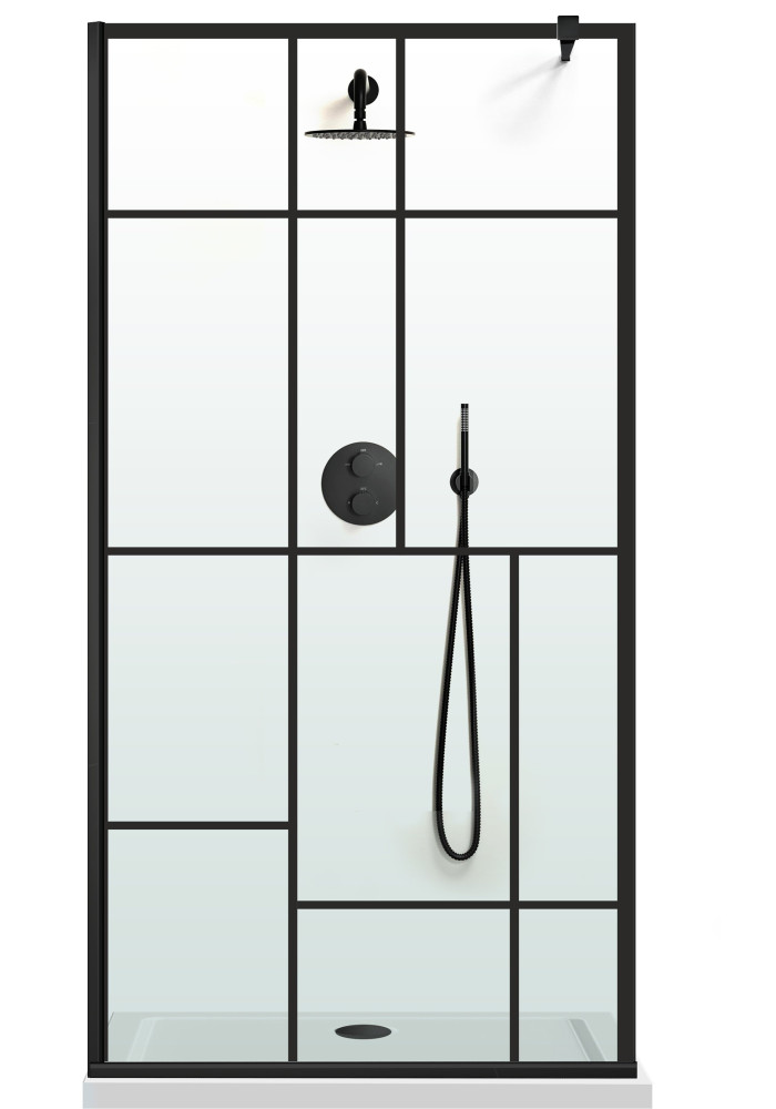 Paravan cabina de dus Walk in, sticla clara, 8 mm, model Urban