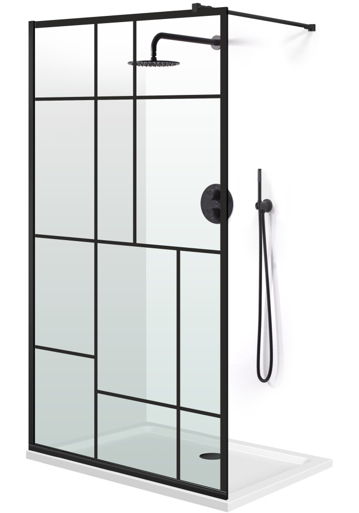 Paravan cabina de dus Walk in, sticla clara, 8 mm, model Urban