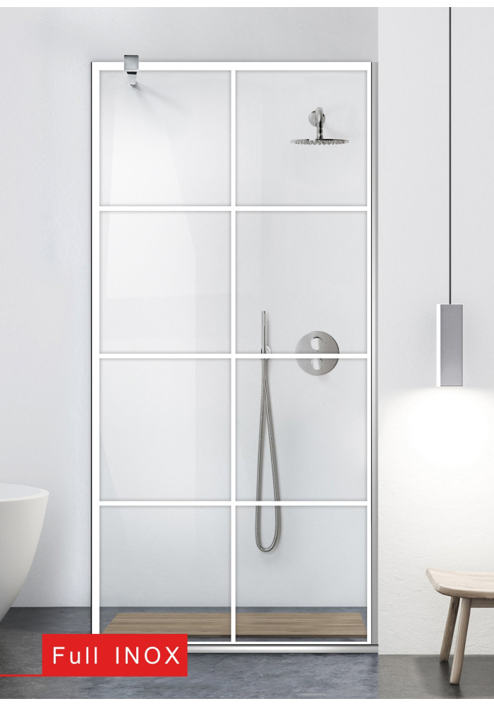 Paravan cabina de dus Walk in, sticla clara, 6mm, AQUACLASS MODE