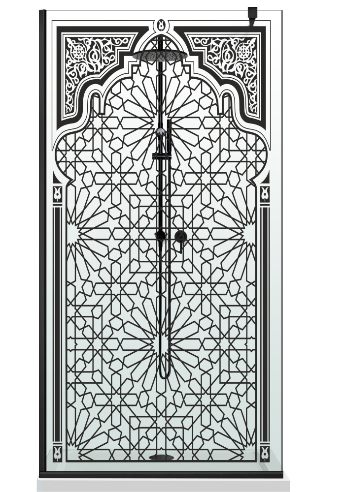 Paravan cabina de dus Walk in, sticla bronz, 8 mm, model Amira