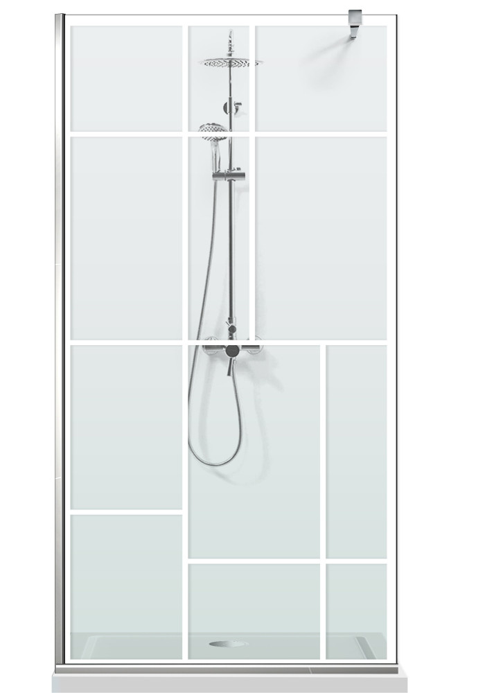 Paravan de dus Walk-in, sticla clara, 8 mm, model URBAN