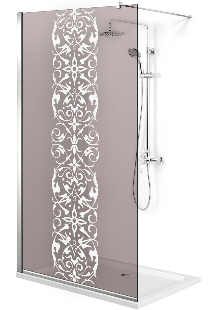 Paravan cabina de dus Walk in, sticla bronz, 8 mm, model Regency Classic