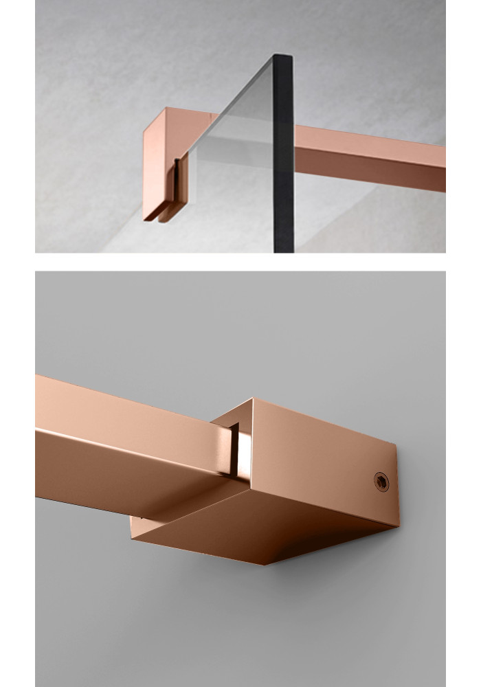 Paravan cada, sticla clara, 6 mm, model: RAVANA FIX GOLD