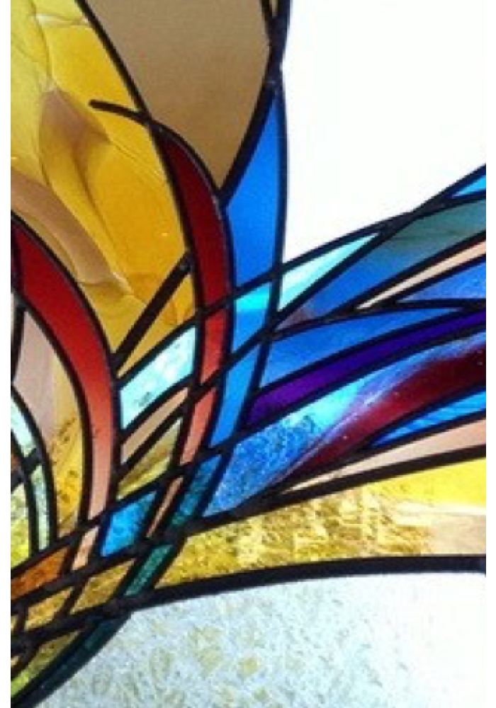 Geam decorativ pentru usa interioara, model MAGNOLII