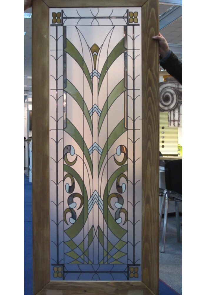 Geam decorativ pentru usa interioara, model LILY