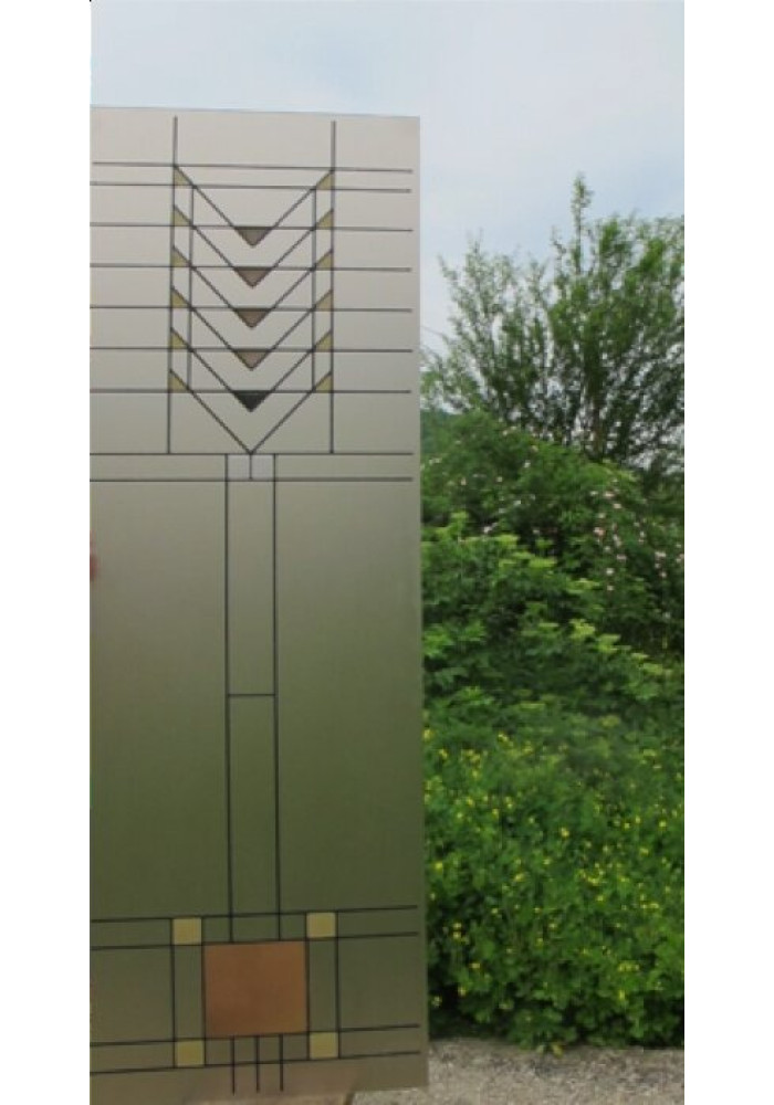 Geam decorativ pentru usa interioara, model ORGANIC