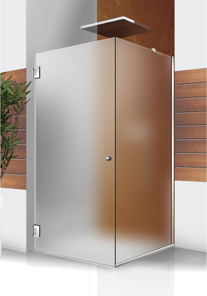 Cabina de dus colt, patrata, 80x80 sticla sticla mata, 8 mm, model ...