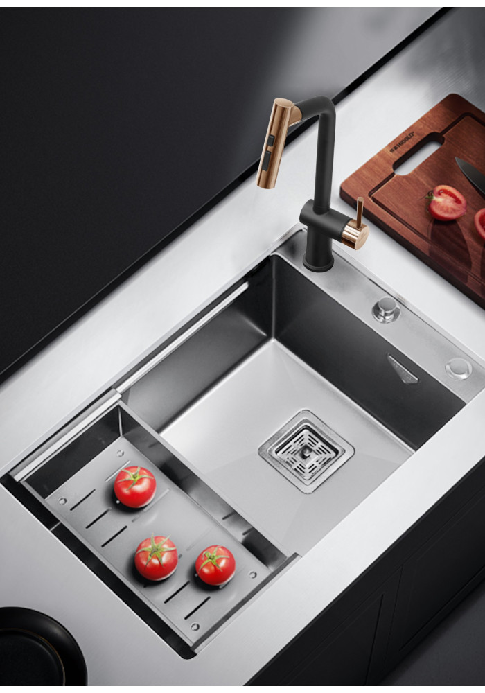 Chiuveta bucatarie multifunctionala din INOX gri, brand Aqua Roy ...