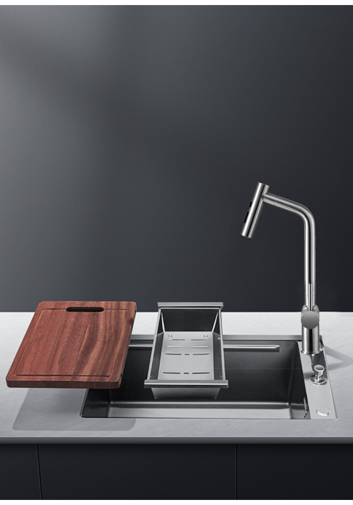 Chiuveta bucatarie multifunctionala din INOX gri, brand Aqua Roy ...