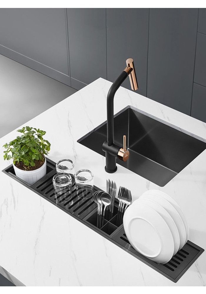 Scurgator, picurator de vase INOX, Aqua Roy The Flow, culoare gun metal ...