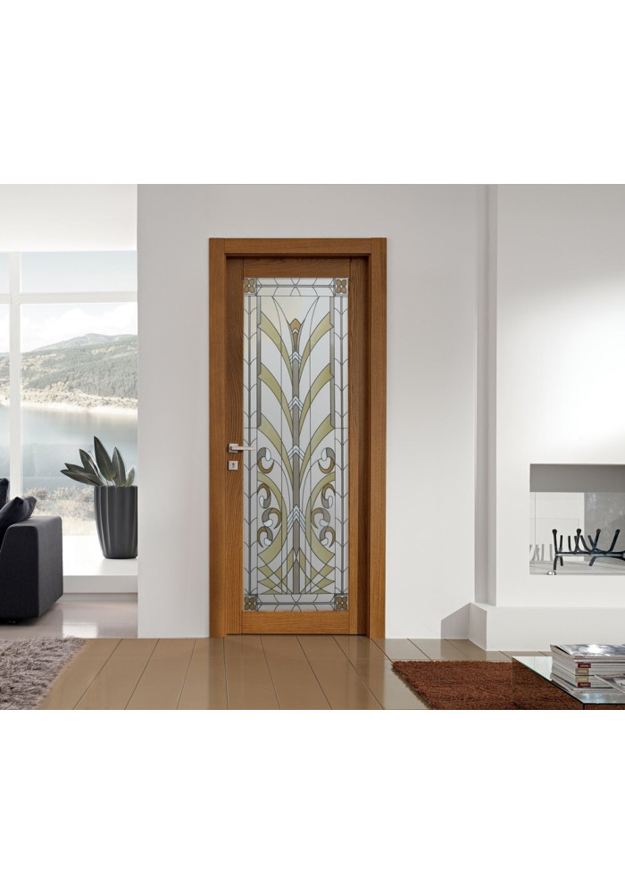 Geam decorativ pentru usa interioara, model LILY