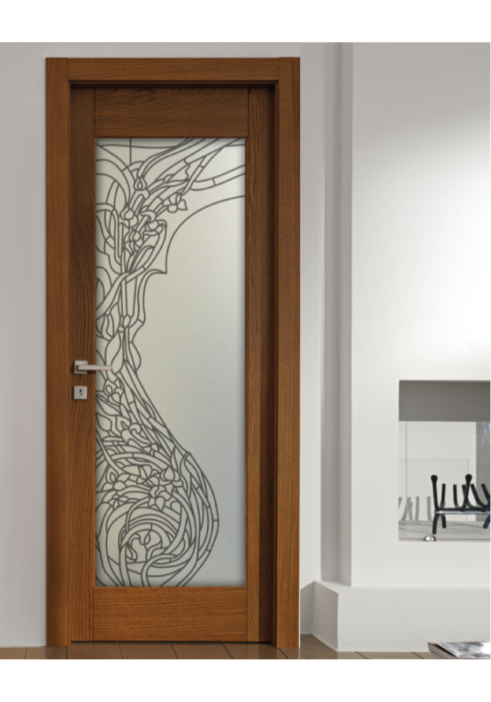 Geam decorativ pentru usi interioare, model Elle