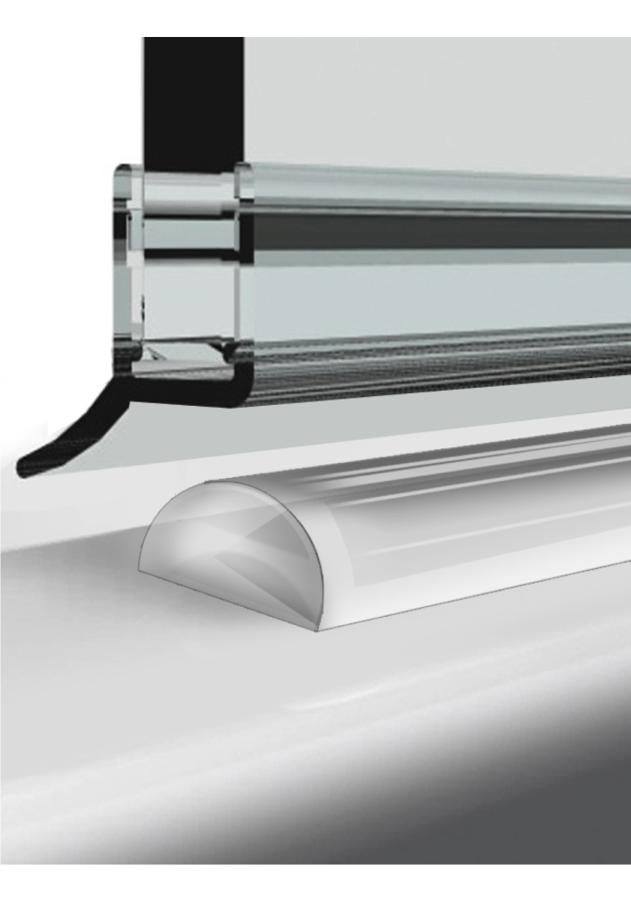 Paravan cabina de dus Walk in, AQUA LINE sticla clara, 8 mm