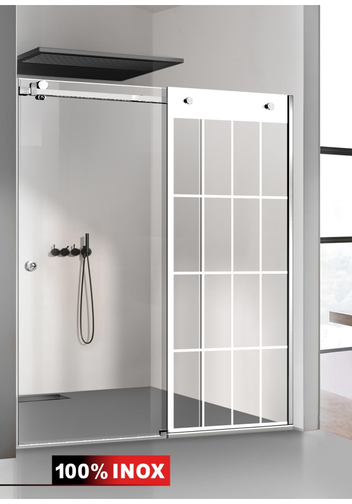 Paravan cabina de dus Walk in, sticla clara, 6mm, model Rank