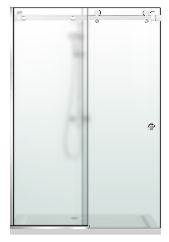 Paravan cabina de dus Walk in, sticla mata, 8 mm, fara model