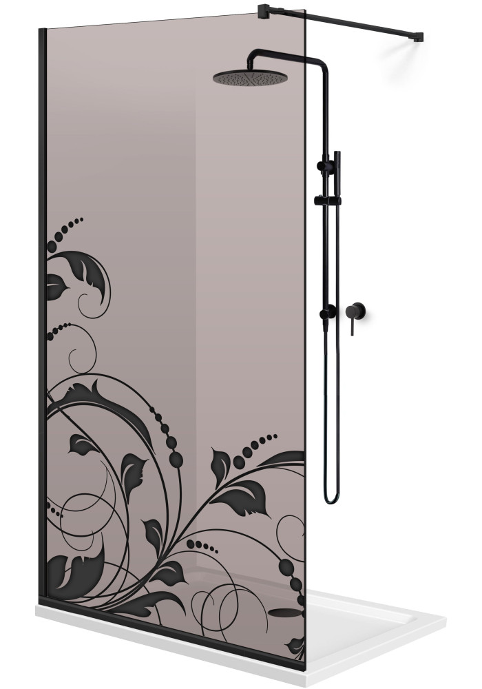 Paravan cabina de dus Walk in, sticla bronz, 8 mm, LA VIE