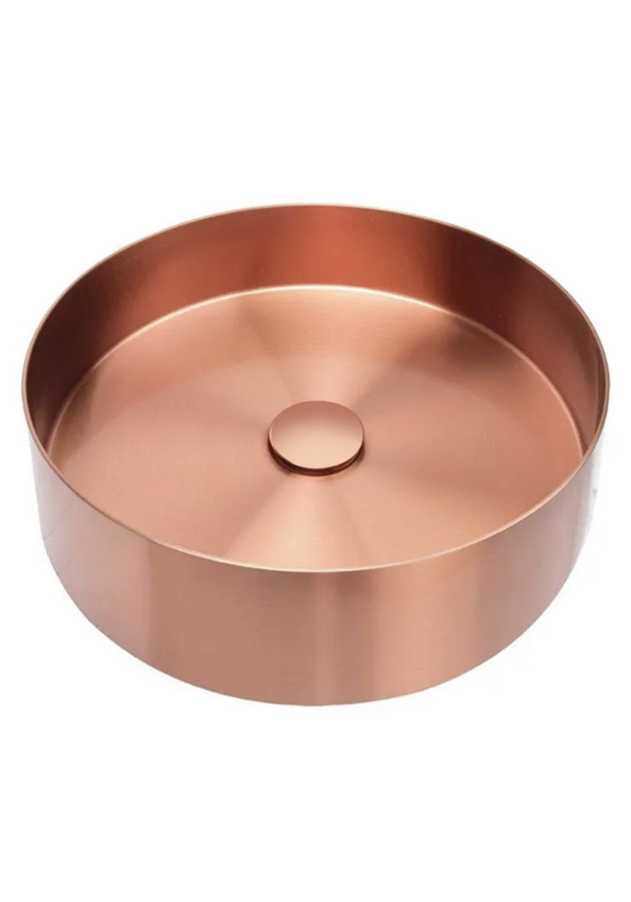 Lavoar INOX rose gold Aqua Roy ZenSink, rotund, montabil pe blat