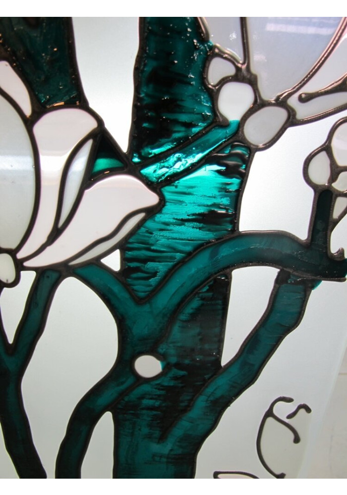 Geam decorativ pentru usa interioara, model MAGNOLII