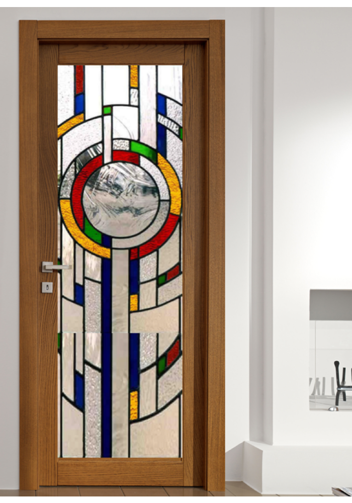 Geam decorativ pentru usa interioara, model MAGNOLII