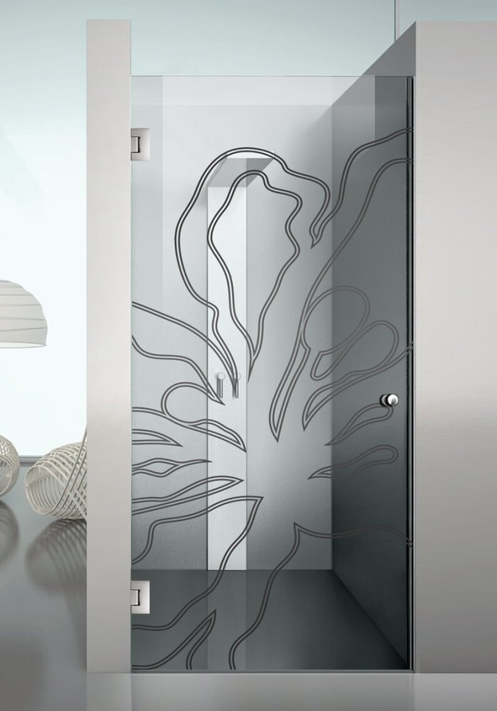 Usa sticla pentru dus, tip batanta, sticla clara, 6 mm, model: ONE WAY ...