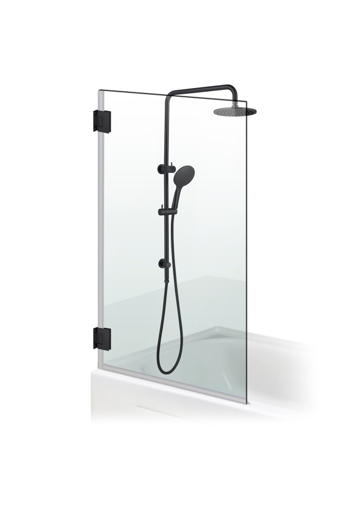 Paravan cada, sticla securizata clara, 6 mm, model: RAVANA BLACK