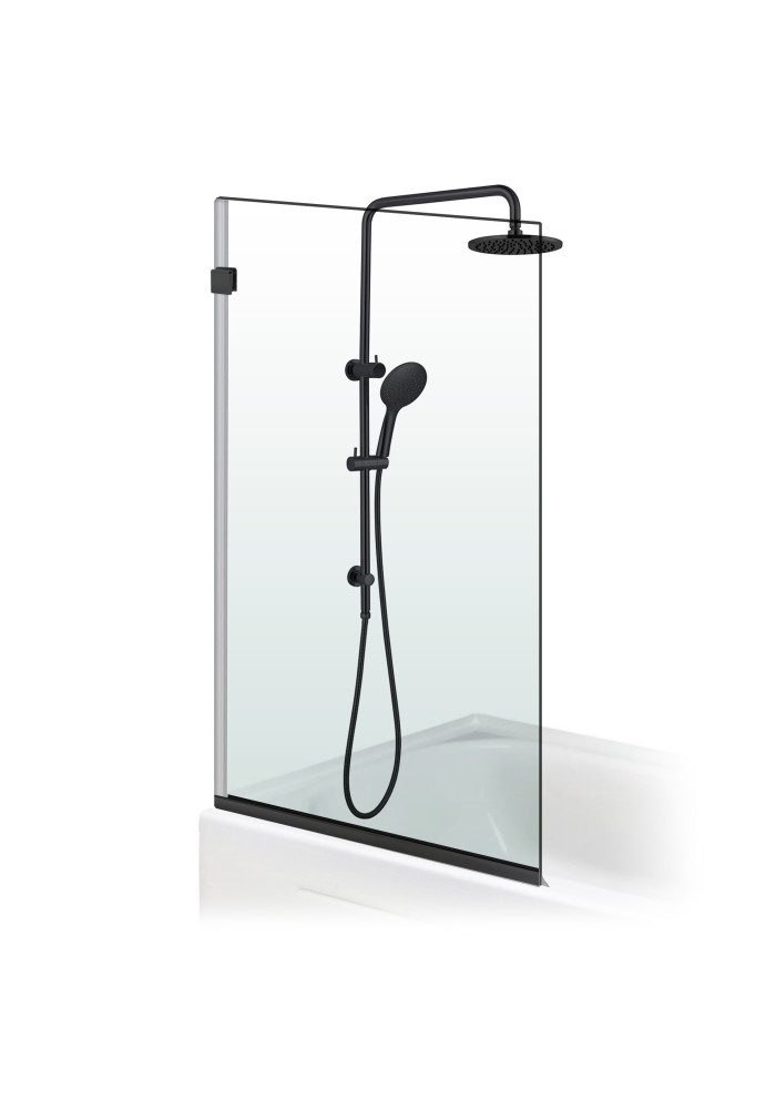 Paravan cada, sticla clara, 6 mm, model: RAVANA ELEGANCE BLACK CLAR