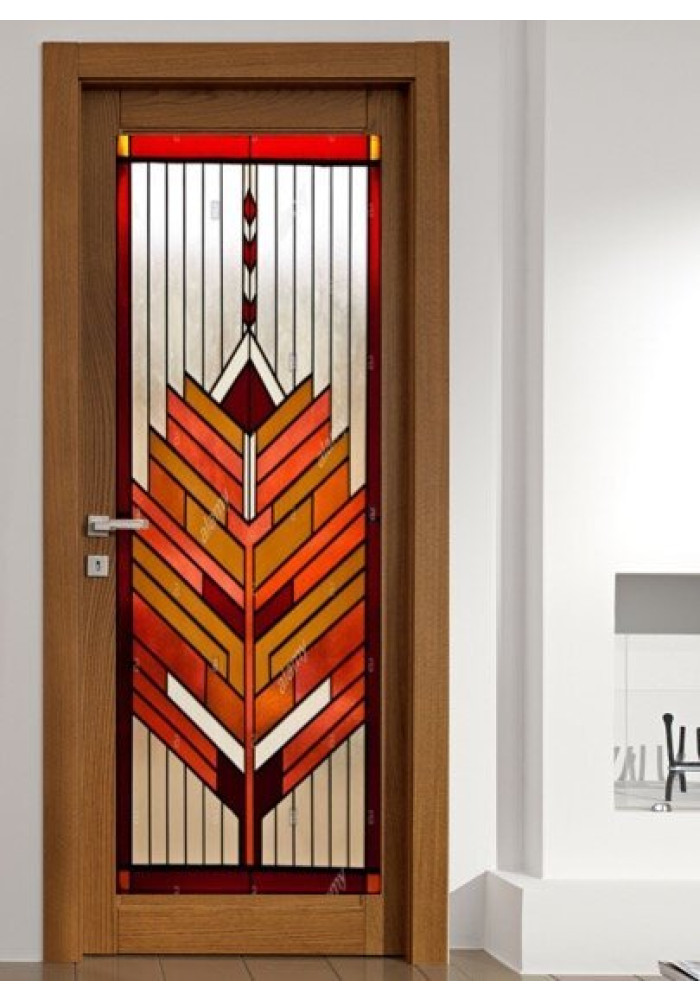 Geam decorativ pentru usa interioara, model MAGNOLII