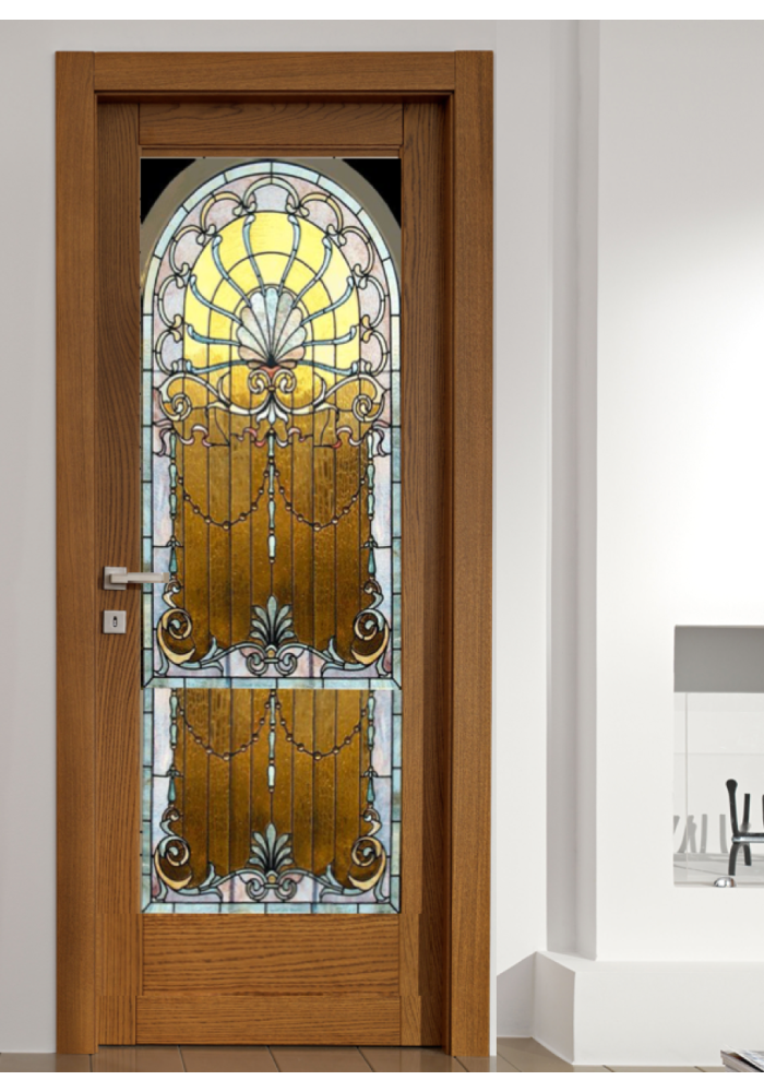Geam decorativ pentru usa interioara, model MAGNOLII