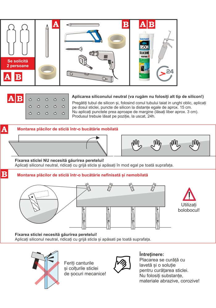 Sticla colorata, vopsita, securizata, slefuita, 6 mm, fara model, 60 cm ...