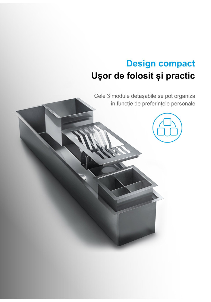 Scurgator, picurator de vase INOX, Aqua Roy The Flow, culoare naturala ...