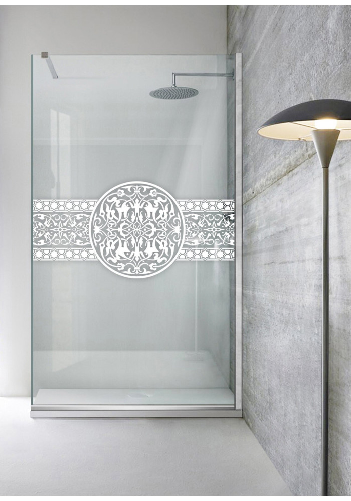 Paravan cabina de dus Walk in, sticla clara, 8 mm, model: DOHA MEDALION