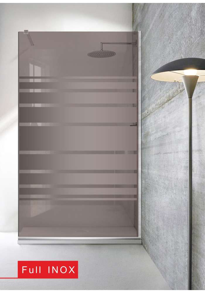 Paravan cabina de dus Walk in, sticla bronz, 8 mm; model MULTILINE