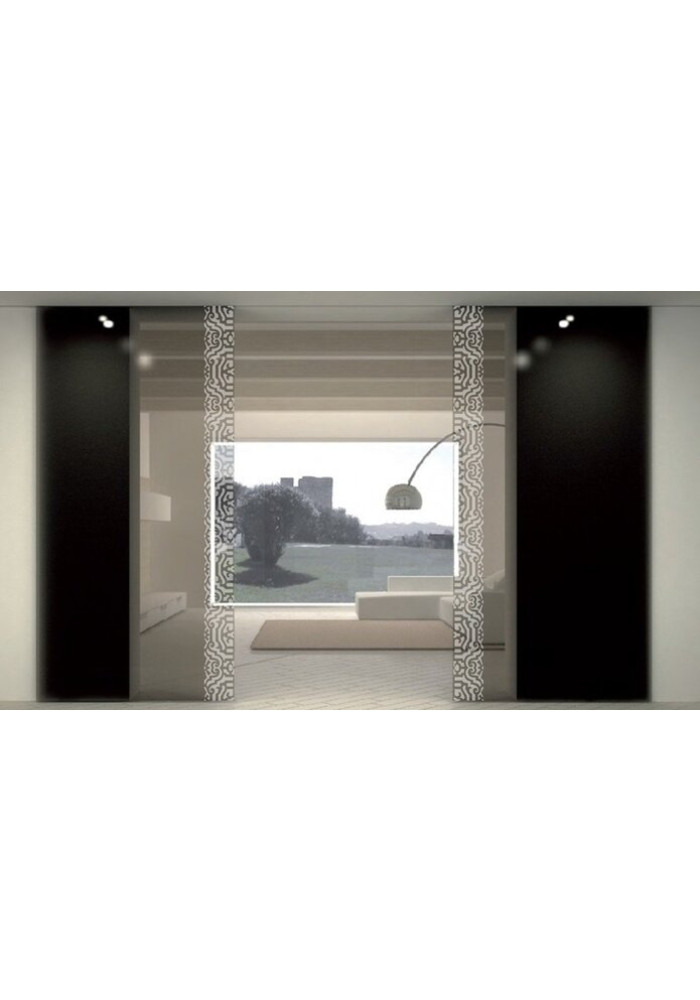 Geam decorativ pentru usa interioara, model LUGANO VERTICAL