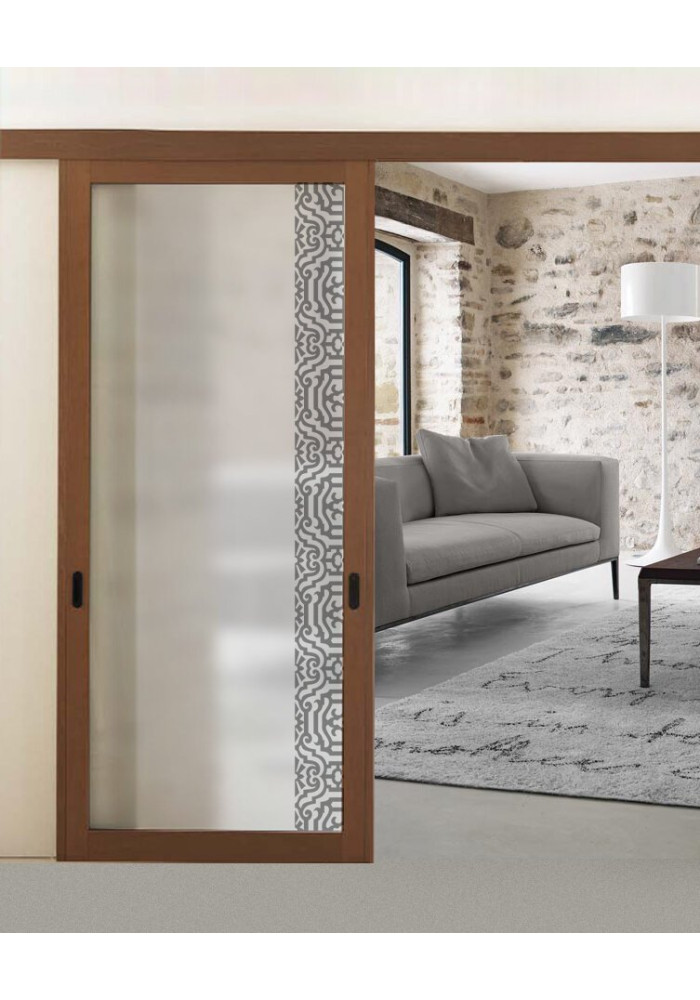 Geam decorativ pentru usa interioara, model LUGANO VERTICAL