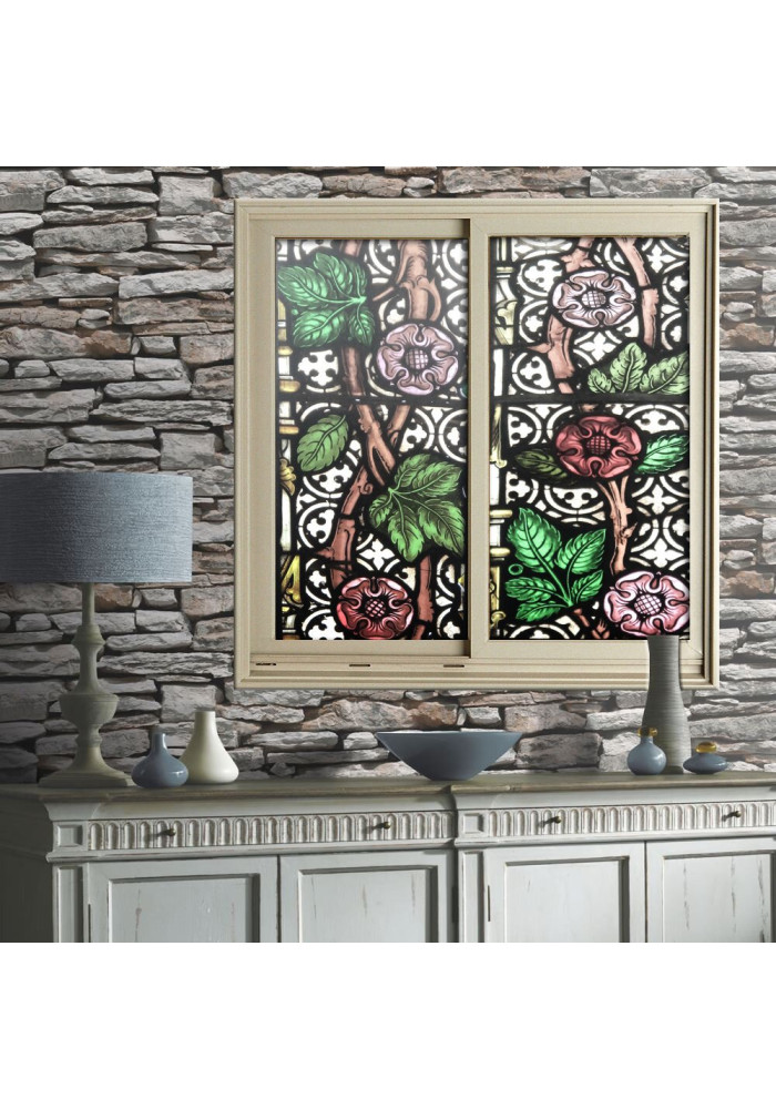 Vitraliu in stil minimal, albastru