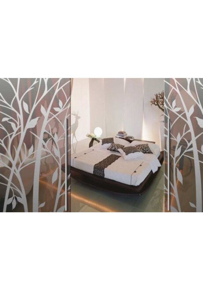 Geam decorativ pentru usa interioara, model WOOD