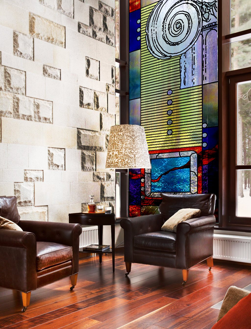 vitraliu in stil modern
