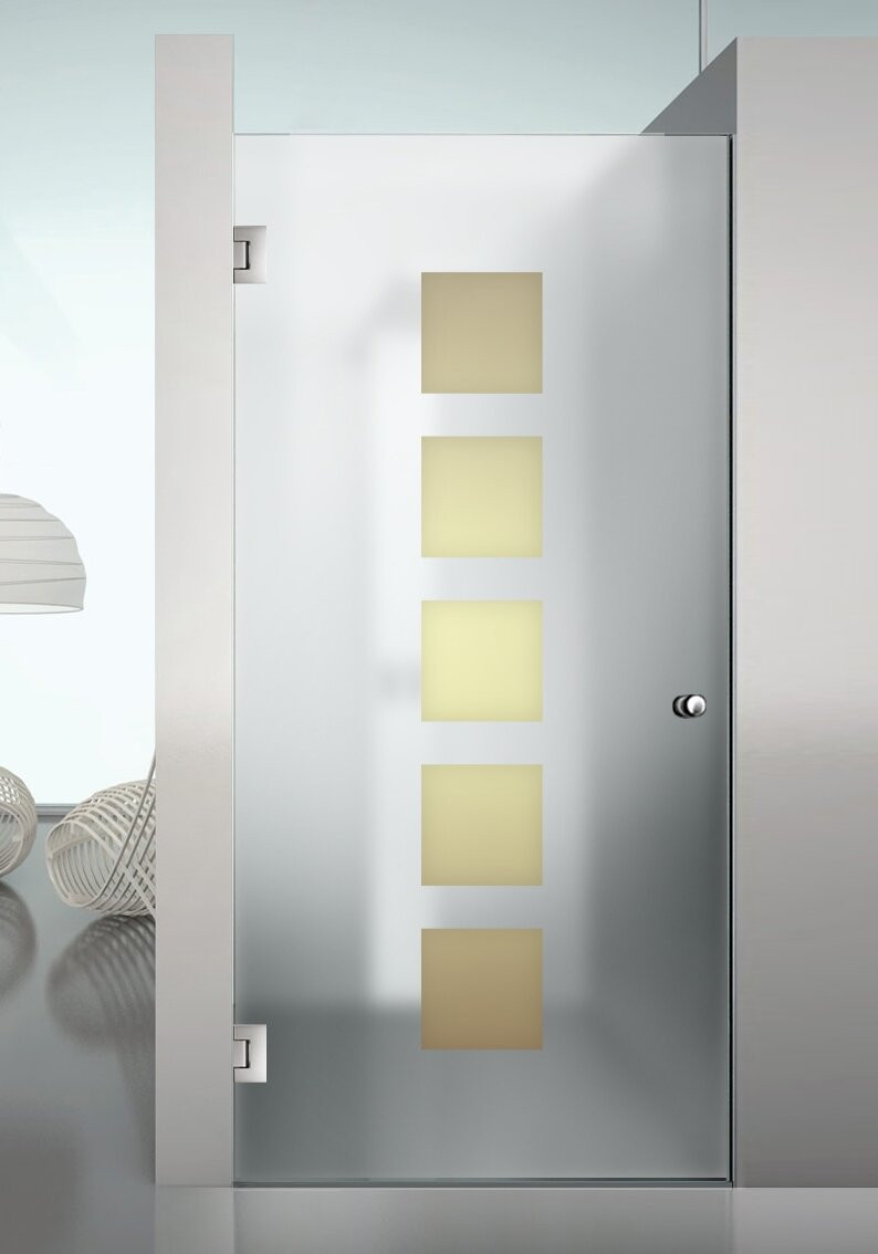 Usa sticla pentru dus, tip batanta, sticla mata, 8 mm, model: ONE WAY ANDY