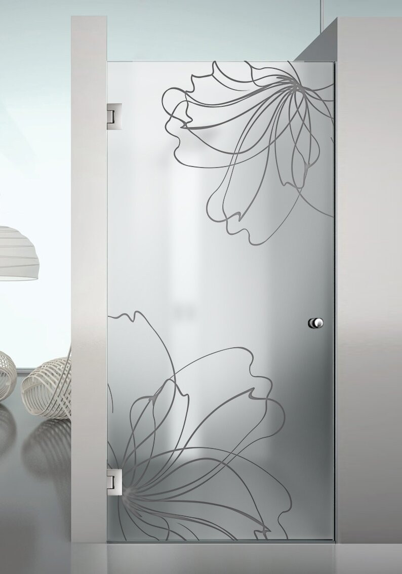 Usa sticla pentru dus, tip batanta, sticla mata, 6 mm, model: ONE WAY ...