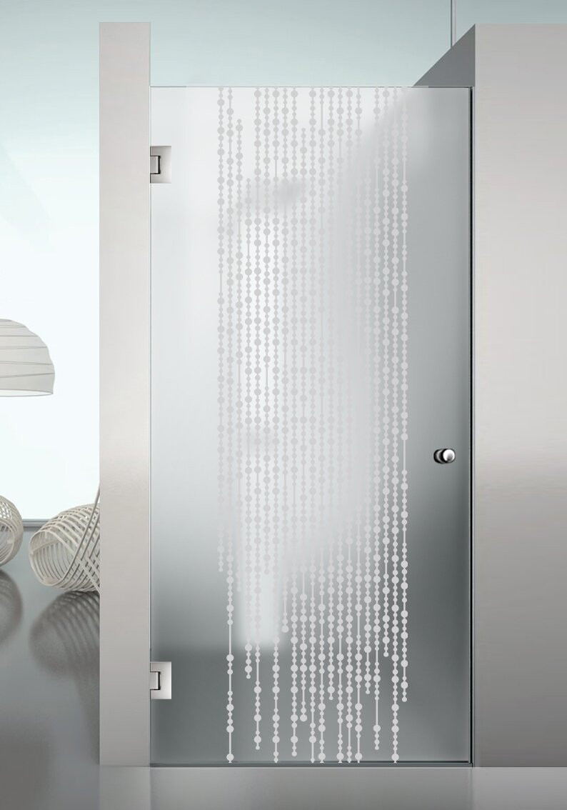 Usa sticla pentru dus, tip batanta, sticla mata, 8 mm, model: ONE WAY RAIN