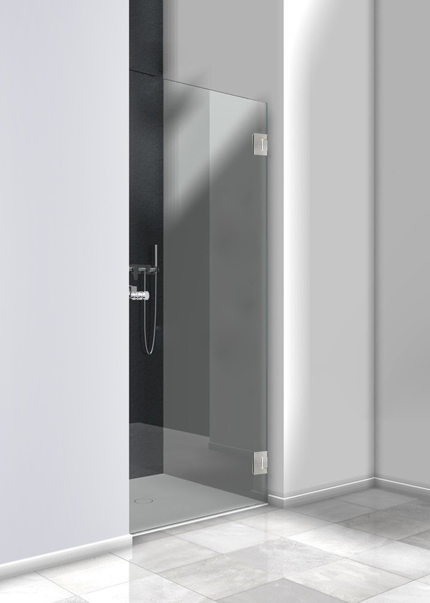 Usa sticla pentru dus, tip batanta, sticla clara, 8 mm, model: ONE WAY