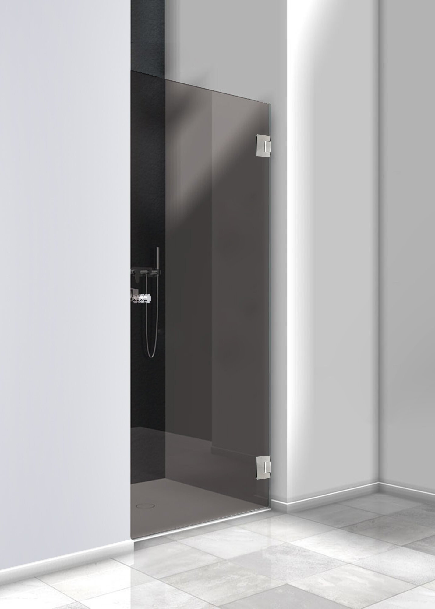 Usa sticla pentru dus, tip batanta, sticla bronz, 6 mm, model: ONE WAY